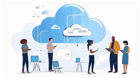 Businessman With Cloud Computing Illustration For Professional Presentations Premium Ai