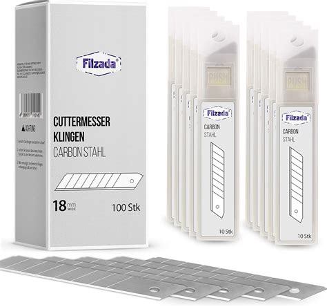 Filzada 100x Lames Cutter 18mm Lame de cutter professionnel Très