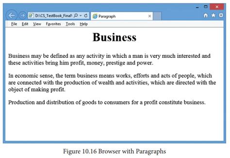 HTML Line Breaks And Paragraphs