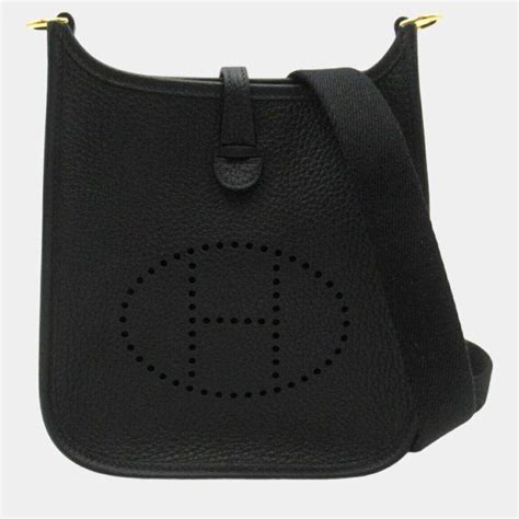 Hermes Evelyne Tpm Amazon Shoulder Bag Black Leather Hermes The