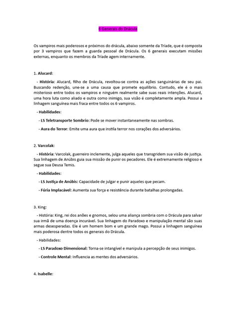 6 Generais Do Drácula Pdf