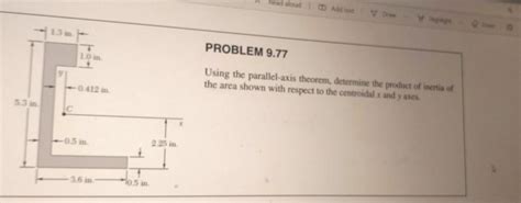 Solved Using The Parallel Axis Theorem Determine The
