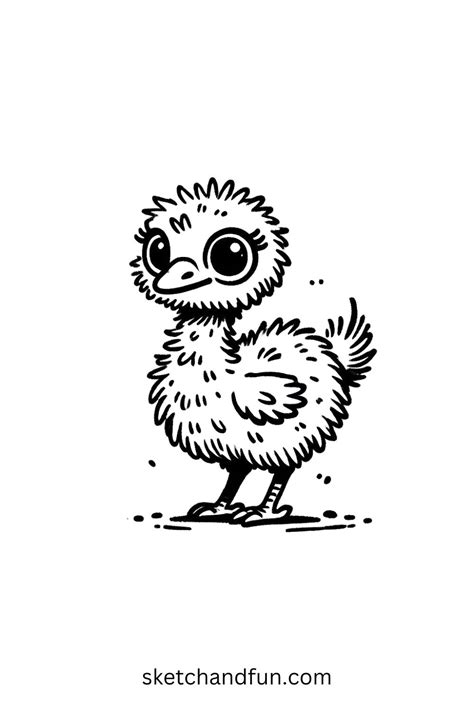 40 Easy Cute Emu Drawing Ideas Sketch And Fun