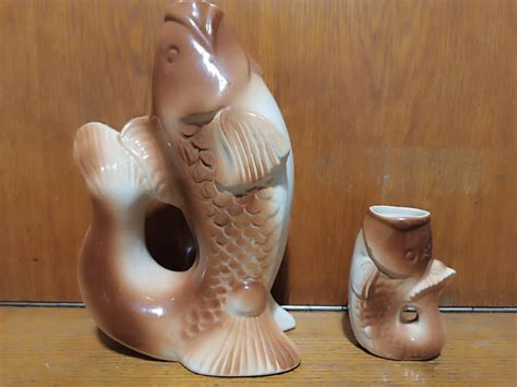 Набор большая и маленькая рыбы обливная керамика актуально — цена 150 грн в каталоге Статуэтки