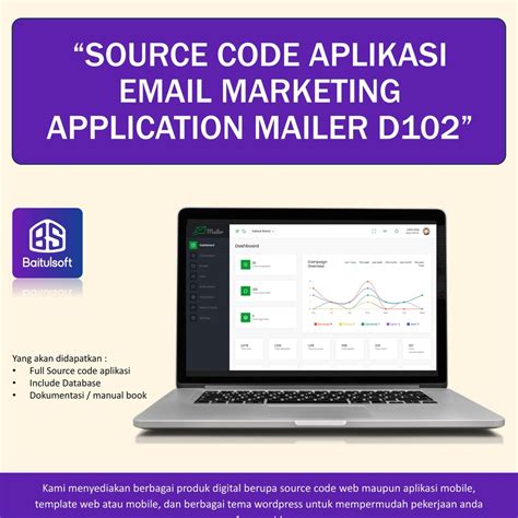 jual source code aplikasi email marketing application mailer d102
