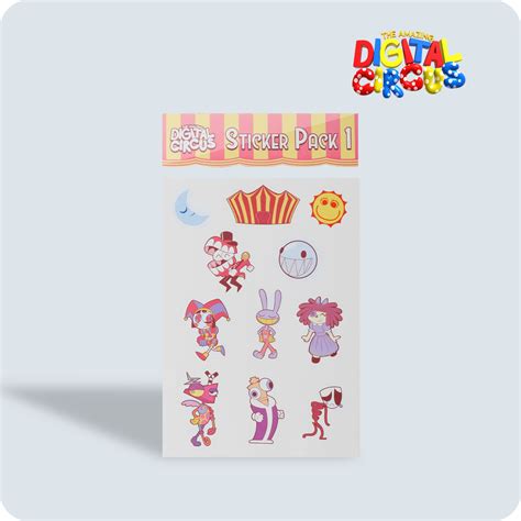 Digital Circus Sticker Pack 1 Glitch Productions Store
