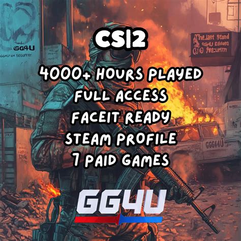 Achetez 🔥 Steam 🎮 4050 Hours ⸱ Cs2 10 Games 7 Paid Games High