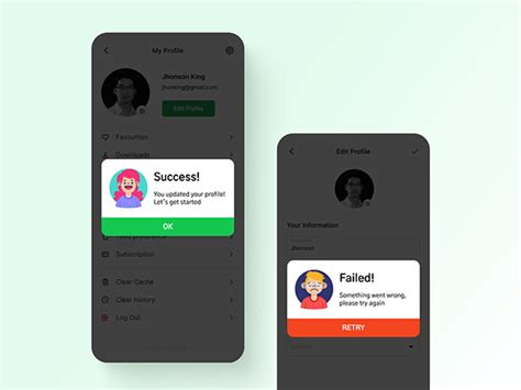 Flash Message UI Behance