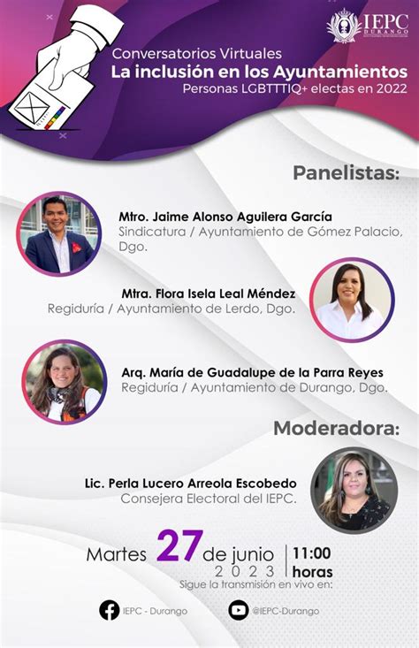 Iepc Durango On Twitter Te Invitamos Al Conversatorio Virtua Que
