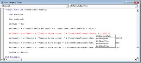 Funci N Formatdatetime En Vba Excel Avanzado