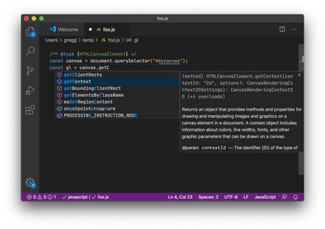 How To Get Code Completion For WebGL In Visual Studio Code