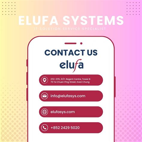 Contact Elufa Systems