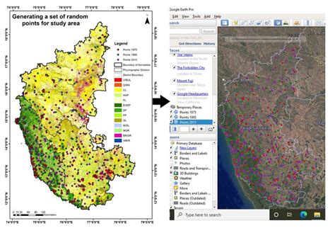 Generatingrandom Points In ArcGIS And Opening The Points In Google Earth Download Scientific
