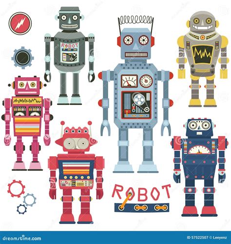 Retro Robot Logo Vector Illustration 104935710