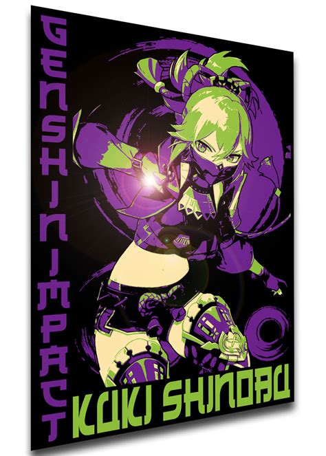 Poster Japanese Style Genshin Impact Kuki Shinobu Propaganda World