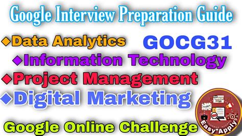 GOCG31-Google Interview Prep Guide for all Domains | Google India Apprenticeship Program - YouTube