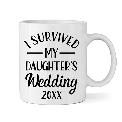 I Survived My Daughters Wedding Mug Personalized Brides