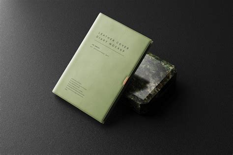 Leather Cover Diary Mockup Mockup Free