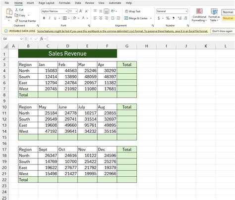 Quick Calculations In Excel Using Autosum