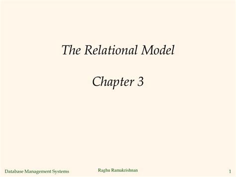 Ppt The Relational Model Chapter 3 Powerpoint Presentation Free