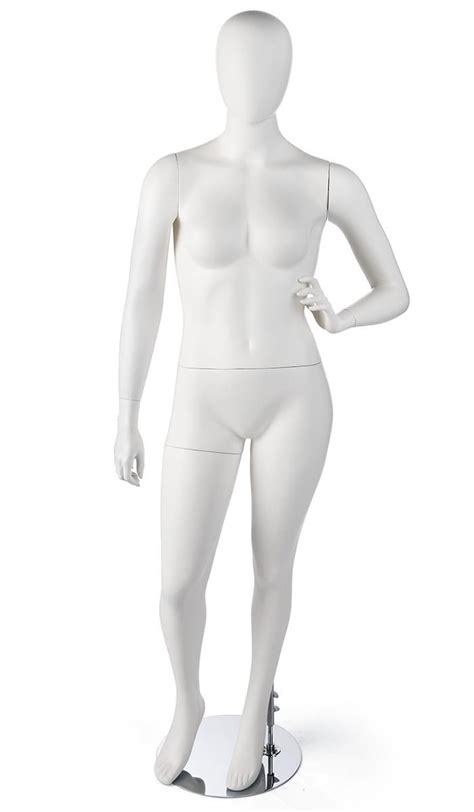 Size 10 Female Mannequin With Metal Base Abstract Face And Fully Formed