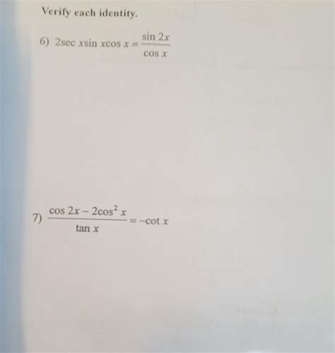 Verifying Using Trigonomic Identities Rhomeworkhelp