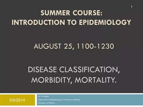 Ppt Disease Classification Morbidity Mortality Powerpoint