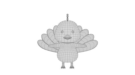 3d Rigged Cartoon Peacock Turbosquid 2238156
