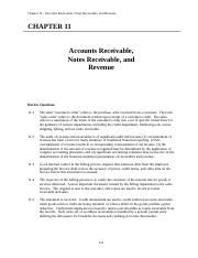 Accounts Receivable Notes Receivable And Revenue Doc Chapter 11 Accounts Receivable Notes