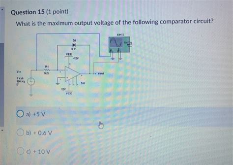 solved question 15 1 point what is the maximum output