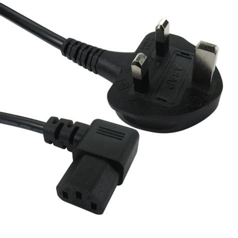 Cables Direct Ltd 18m Uk Plug To Right Angled C13 Mains Lead