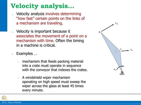 kinematics velocity analysis unit 2 lesson 7 pdf