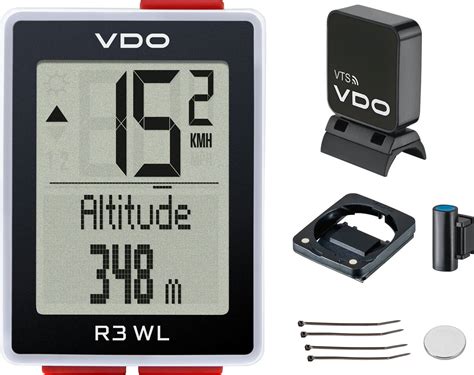 VDO Cykelcomputer VDO R3 WL STS altitude • Priser