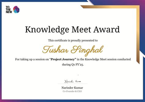 Tushar Singhal On Linkedin Thanks To The New