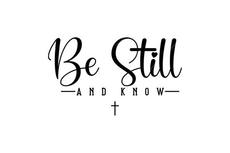 Premium Vector Be Still And Know That I Am God Bible Verse Vector File