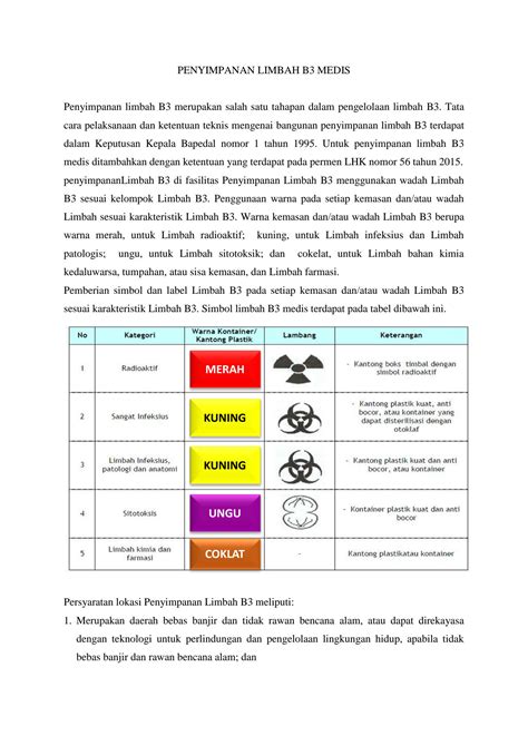 9 Cara Penyimpanan Limbah B3 Pada Silo Permenlhk No12