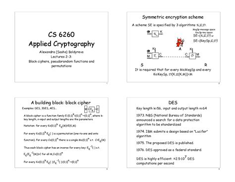 Block Ciphers Pseudorandom Functions And Permutations In Applied