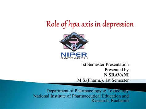 Role Of Hpa Axis In Depression Ppt 1 Ppt
