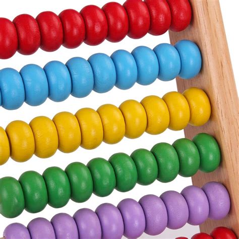 10stalls Number Abacus Counting Frame Wooden Toy C Grandado