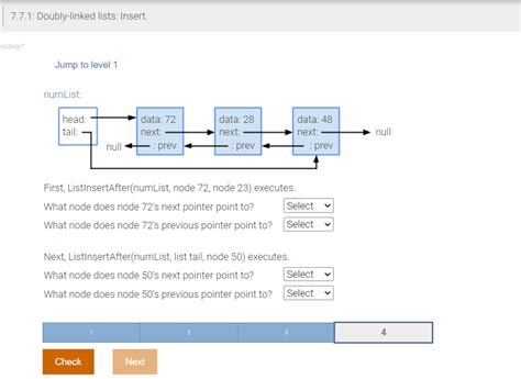 solved 7 7 1 doubly linked lists insert jump to level 1 l