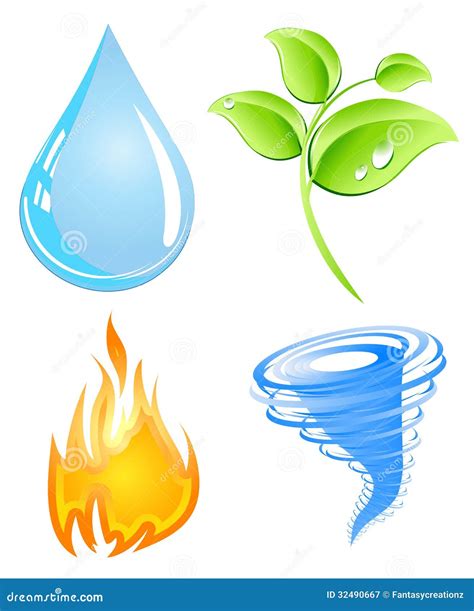 Elementos de la tierra ilustración del vector Ilustración de contraste