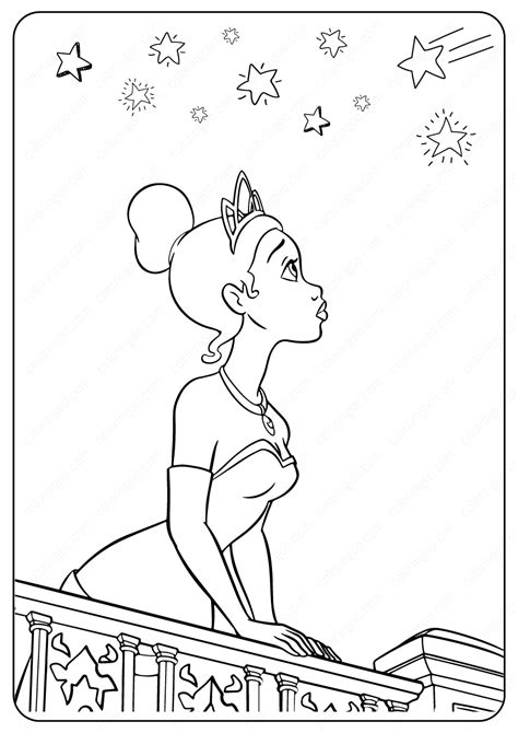 Princess Tiana Coloring Sheets
