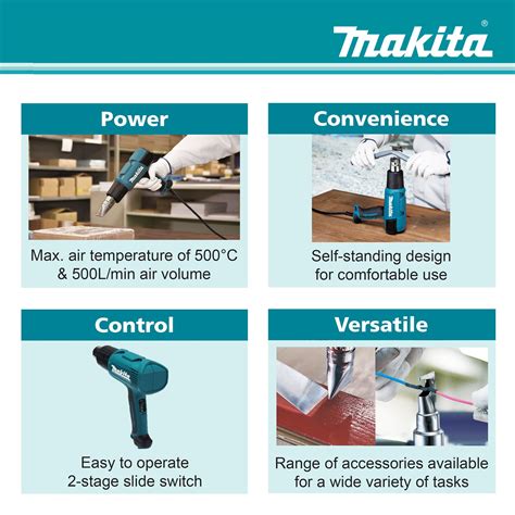 Makita HG K Heat Gun V C W Accessories Carry Case