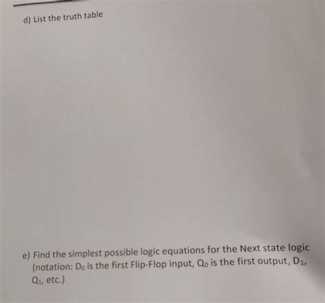 Solved Problem Using D Flip Flops Design A Counter With An Chegg