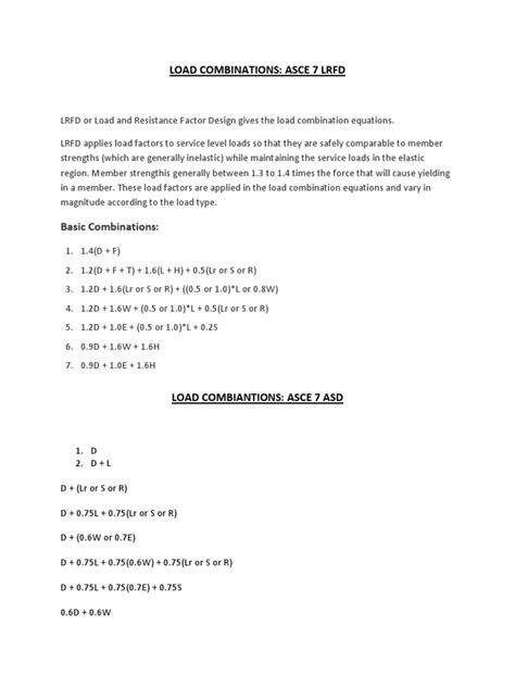 Load Combinations Asce 7 Lrfd Pdf