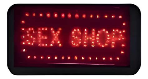 Aviso Led Sex Shop 48cm X 25cm Letrero Local Adultos Unisex Cuotas