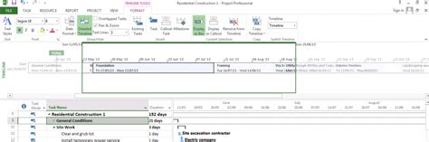 Using The Timeline Feature In MS Project