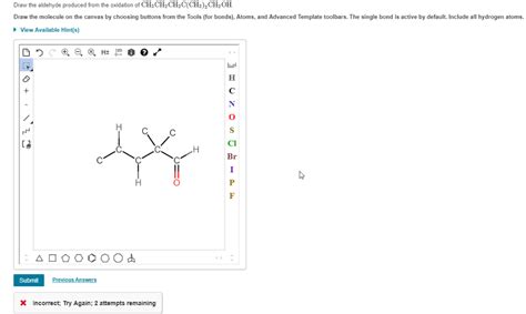 Solved Draw The Aldehyde Produced From The Oxidation Of Ch3