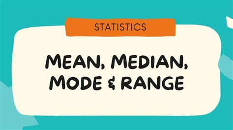 Mean Median Mode Range Statistics O Levels 4024 Igcse 0580 Youtube