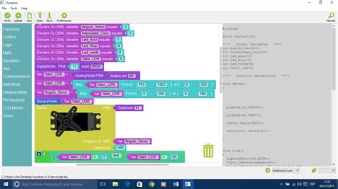 Fp Kanarias Visualino Un Entorno De Programaci N Visual Para Arduino